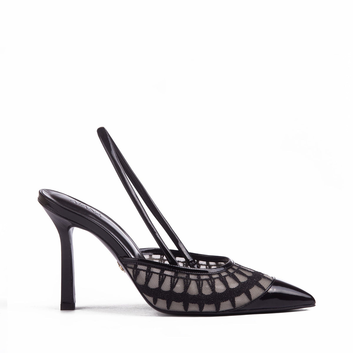 Lace Sling 95 Black Patent – HOUSE OF ATANA